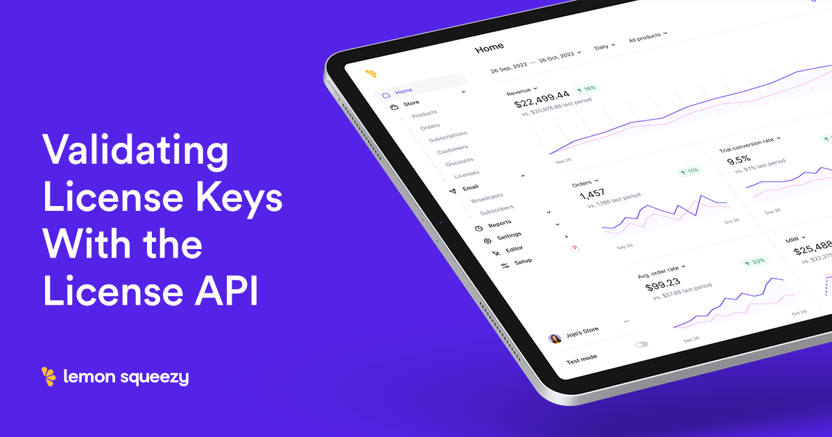 Guides: Validating License Keys With the License API • Lemon Squeezy